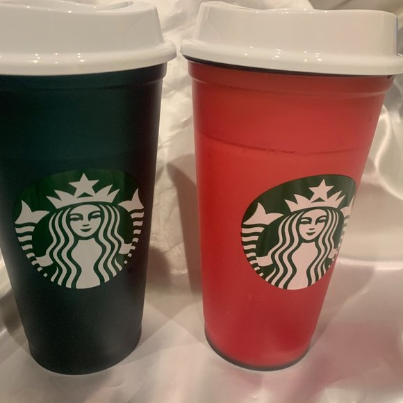 Starbucks | Kitchen | 2 Starbucks Color Changing Hot Cup Green To Red ...